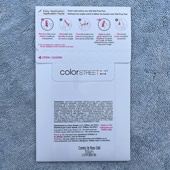 Color Street | Makeup | Color Street Dry Nail Polish Set Coming Up Rose ...